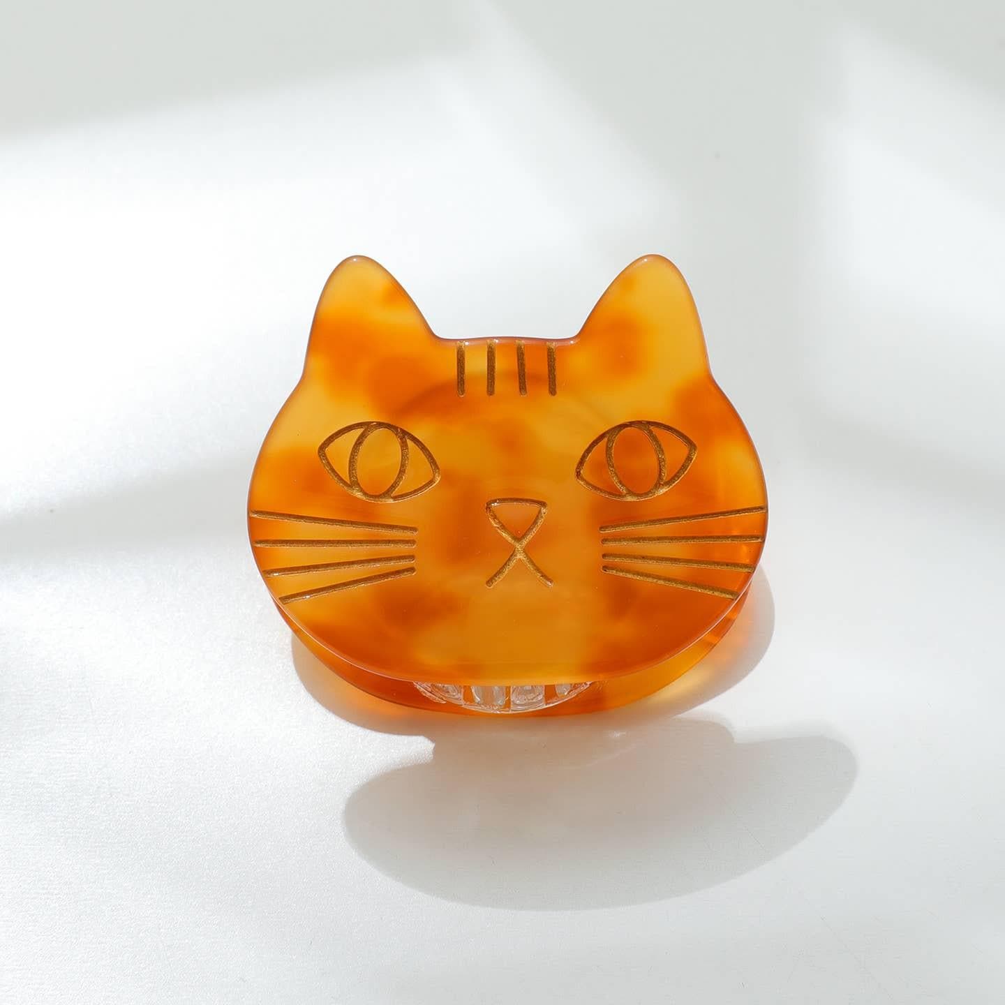 Ginger Cat Face Claw Clip - Small - Etsy