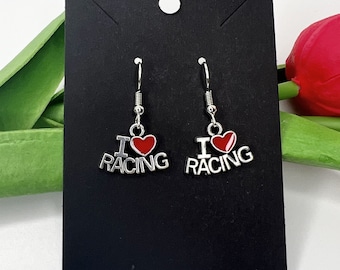 Seven Flags of Racing Earrings silver-toned Racing Jewelry - Etsy