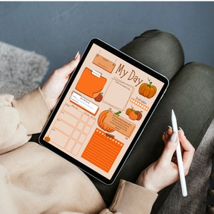 Fall Daily Planner, Pumpkin Theme Digital Planner Png - Etsy