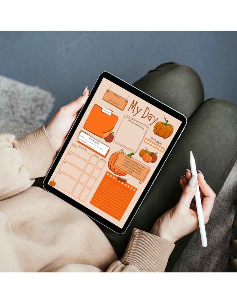 Fall Daily Planner, Pumpkin Theme Digital Planner Png - Etsy