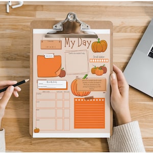 Fall Daily Planner, Pumpkin Theme Digital Planner Png - Etsy