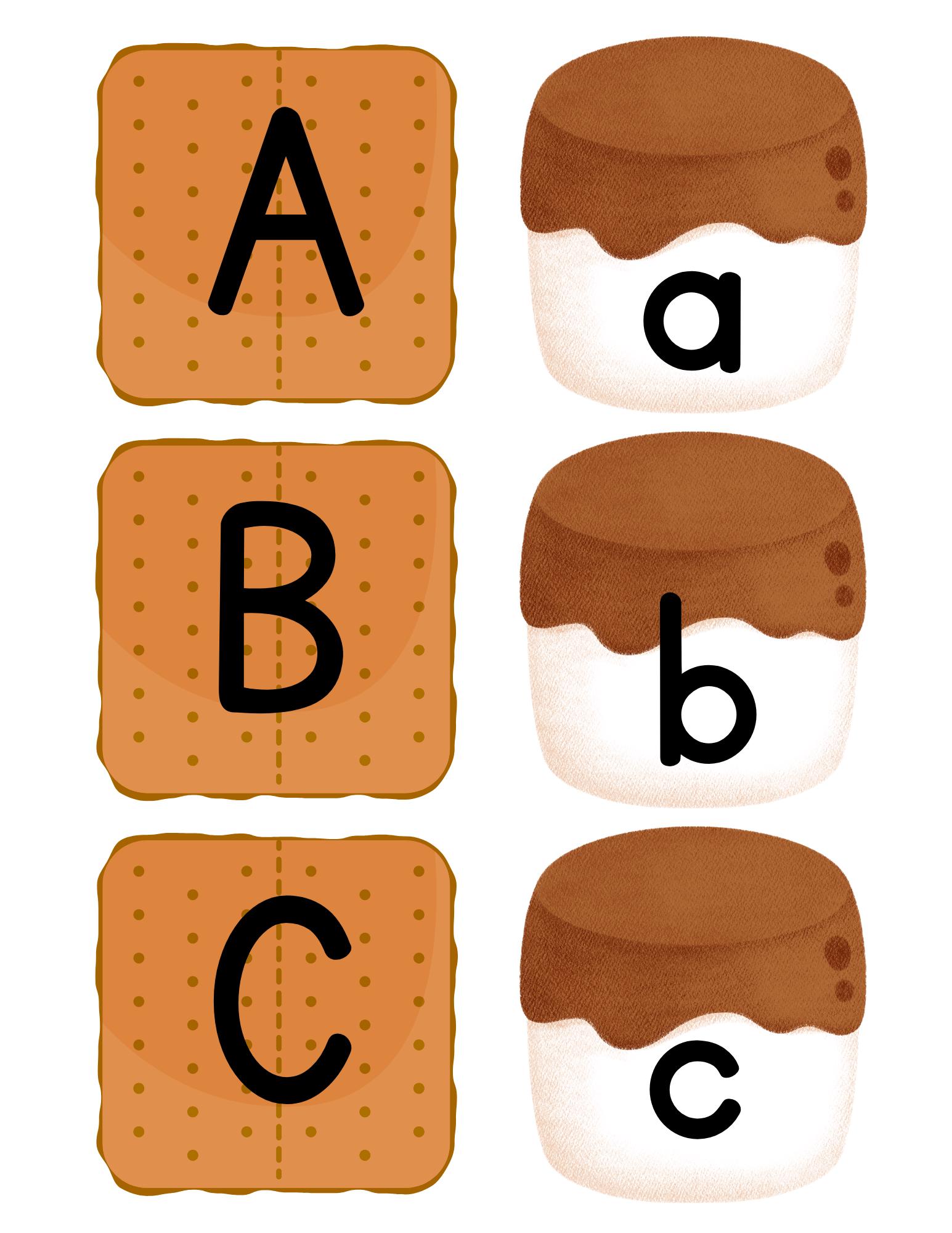 Camping Alphabet Match Printable Preschool Uppercase Lowercase Letter ...