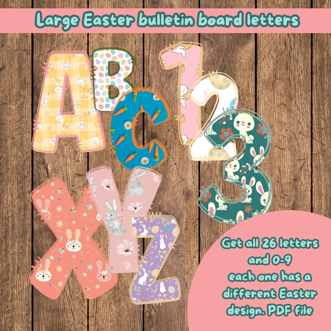 Easter Bulletin Board Letters | Spring Classroom Decor (digital ...