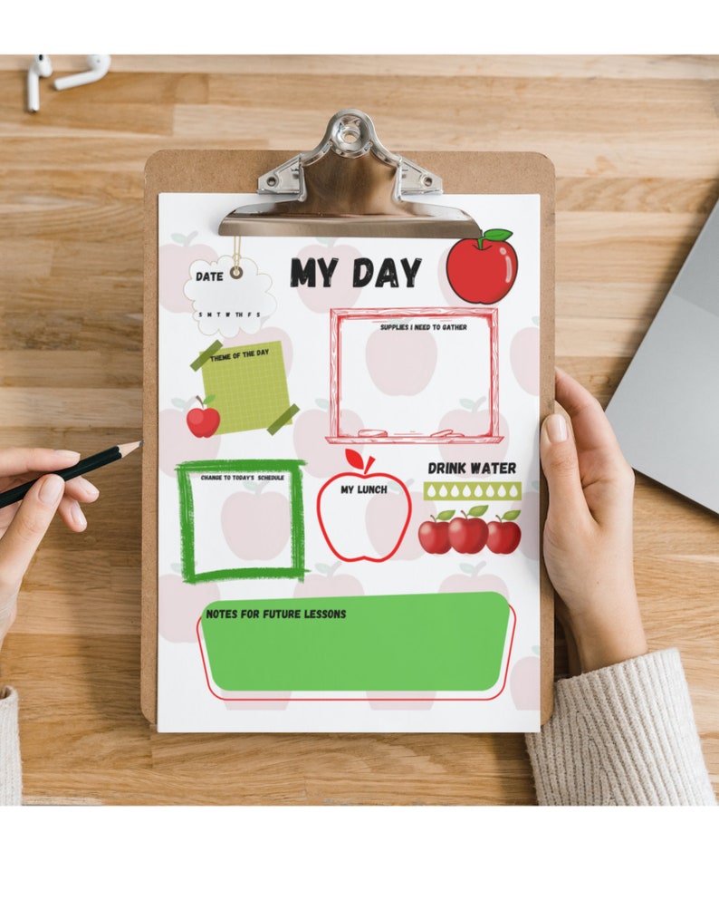 Teacher Daily Planner, Teacher Png - Etsy