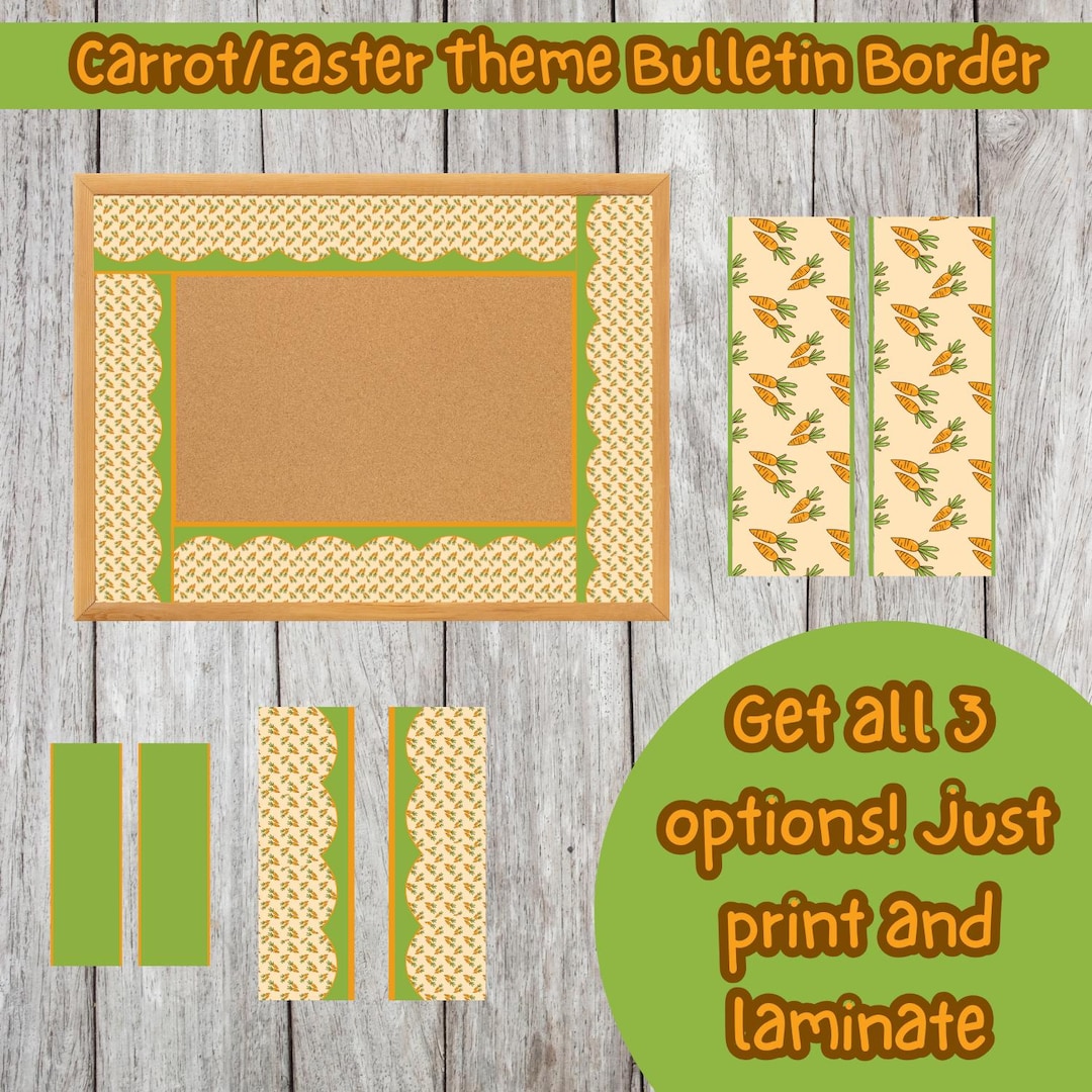 Carrot-themed Bulletin Board Borders | Printable Classroom Decor - Etsy