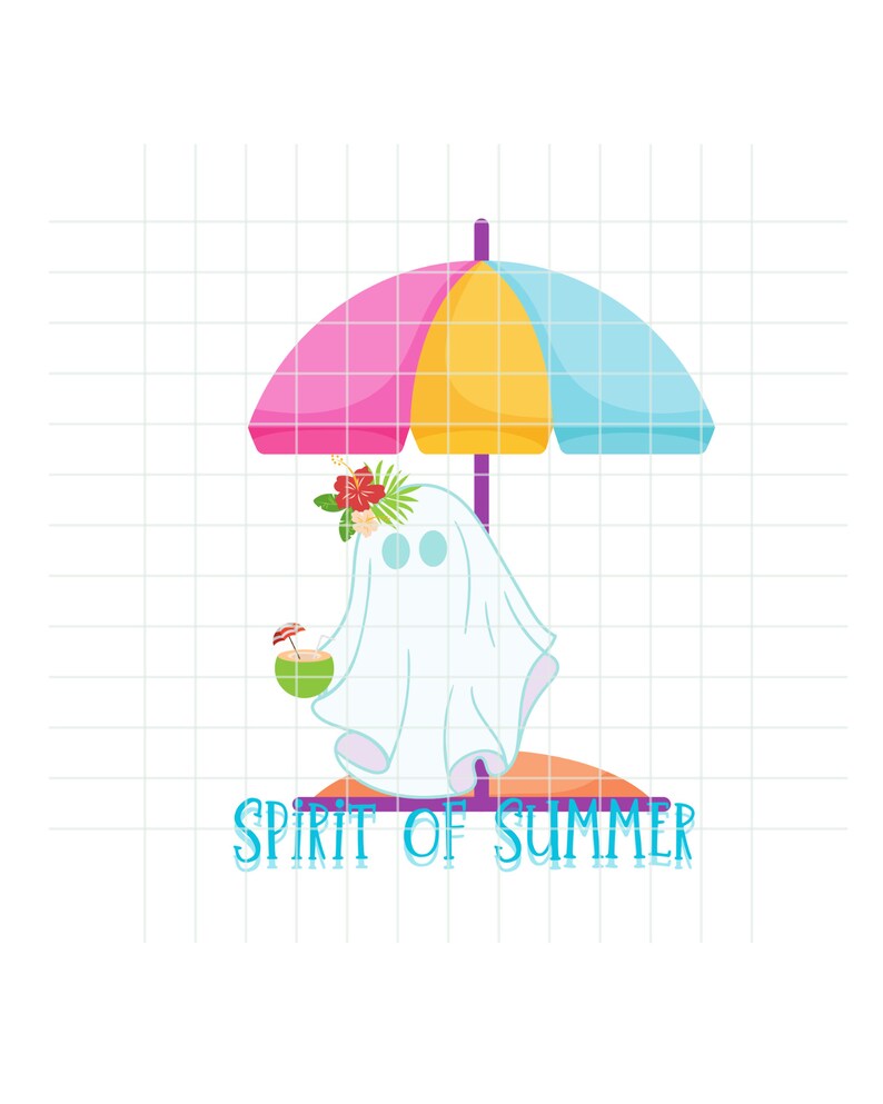 Spooky Summer Ghost Beach SVG, PNG (digital Download) - Etsy