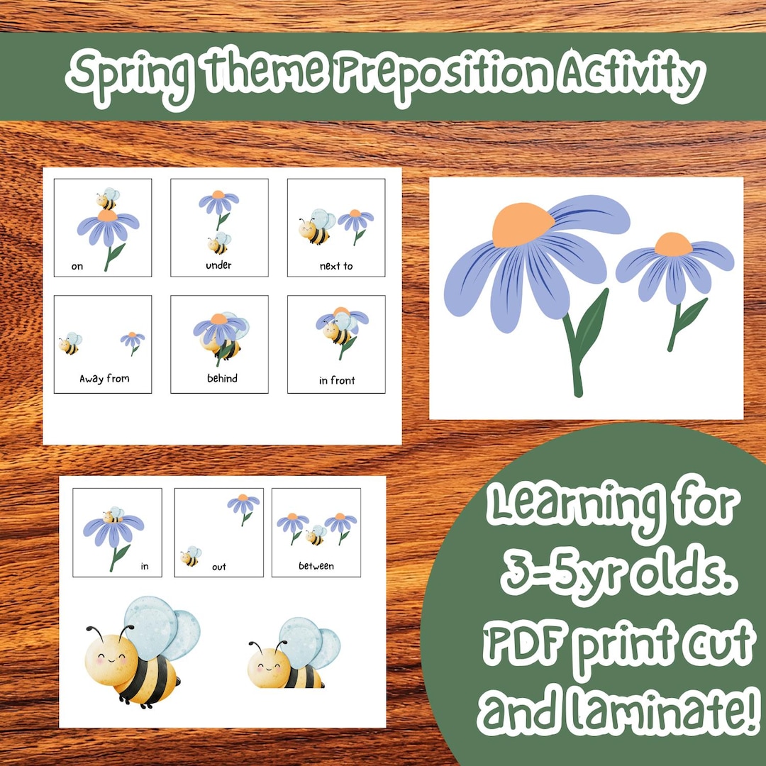 Spring Prepositions Activity | Flower & Bug Spatial Concepts (preschool ...