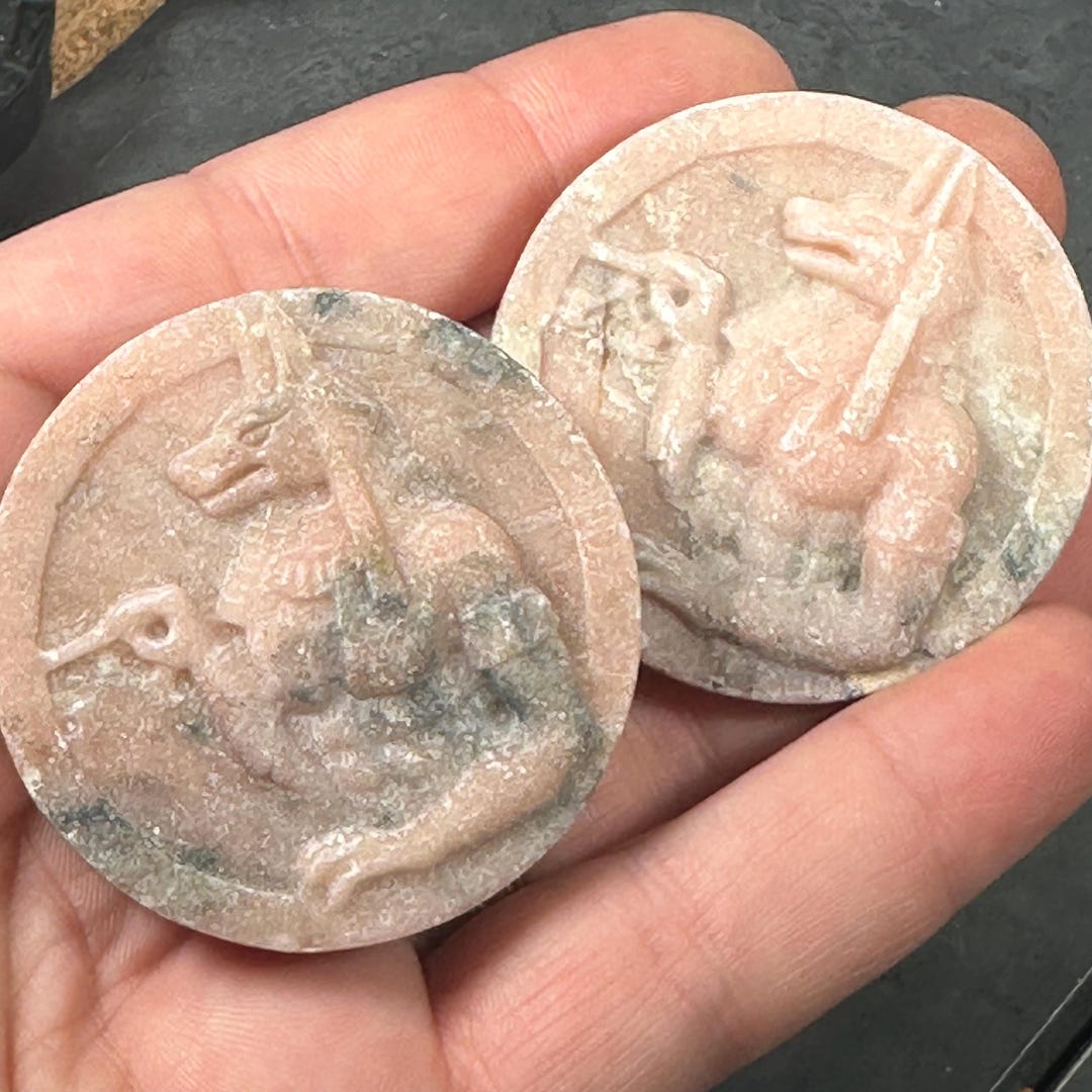 Anubis Crystal Coins in Obsidian, Sunstone, Jasper & More – Egyptian ...