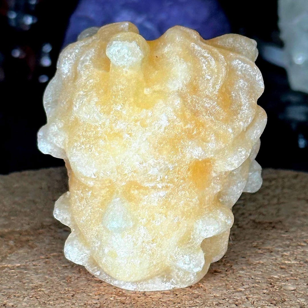 Golden Yellow Calcite Medusa Head – Radiant Confidence & Inner Strength ...