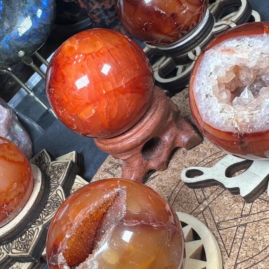 Vibrant Carnelian Spheres – Fiery Energy & Passionate Vitality - Etsy