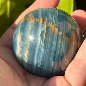 Blue Onyx Sphere Calm Waters of Clarity - Etsy