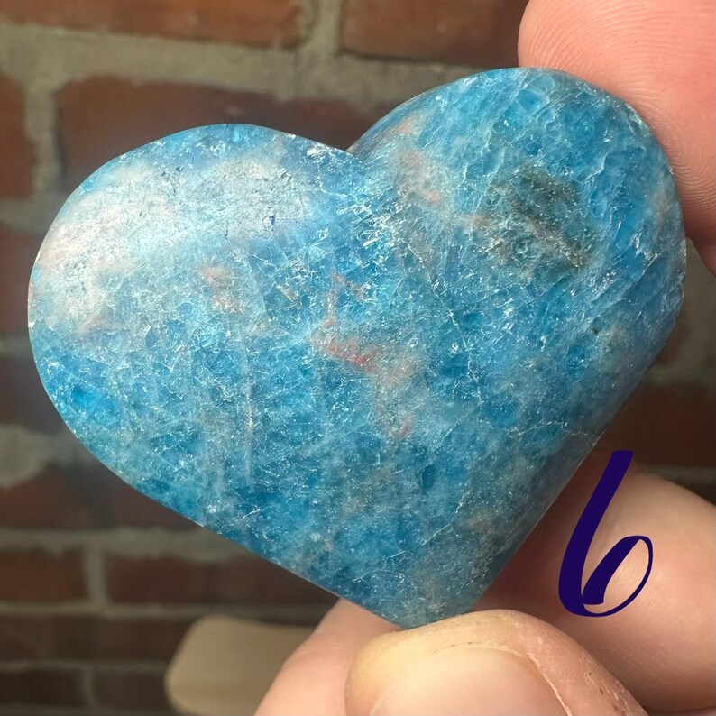 Polished Blue Apatite Heart Crystals – Emotional Clarity & Inspired ...