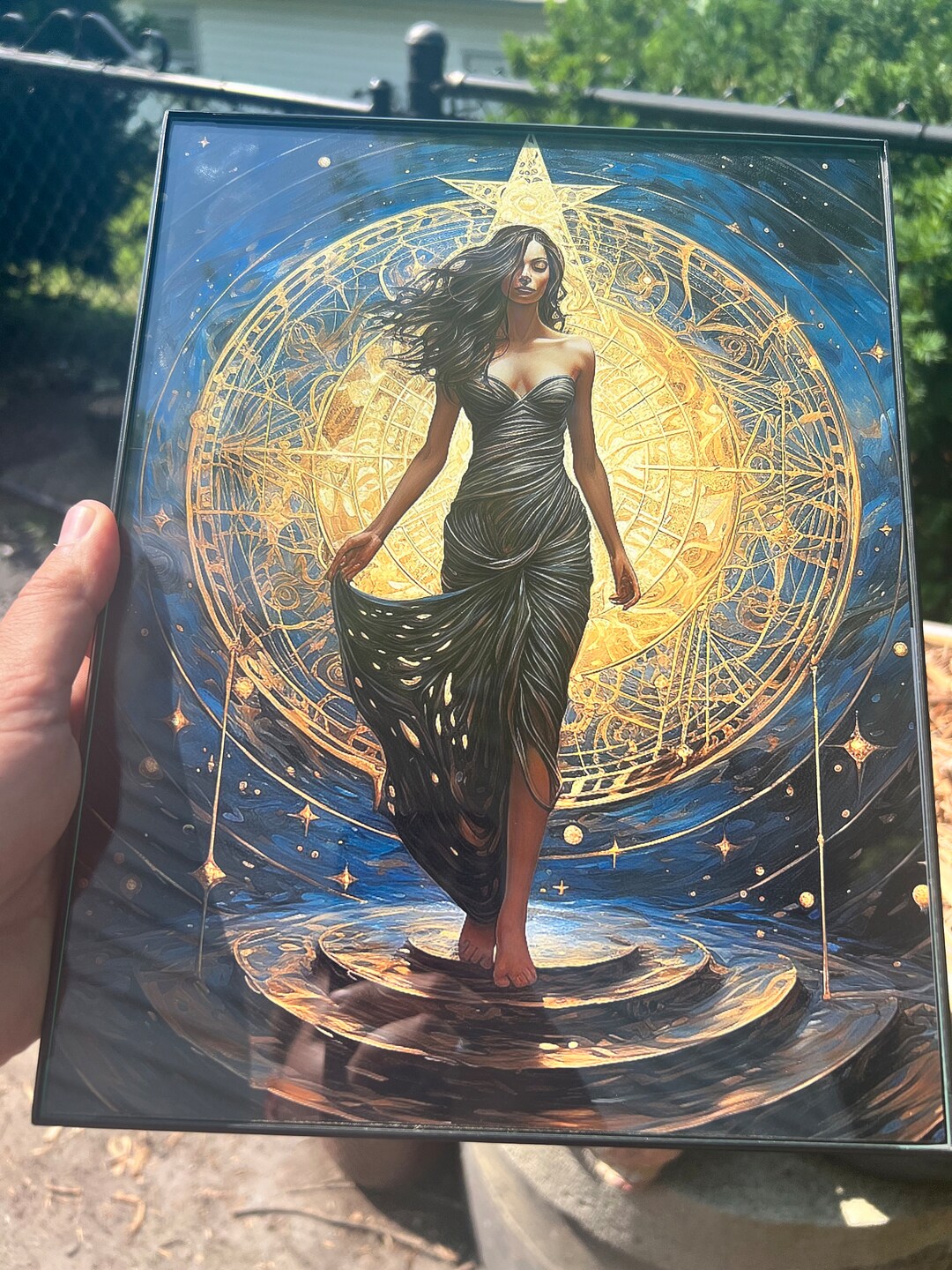 Framed 8.5x11” Hecate Goddess - Oil Painting Photo Print, Spiritual ...