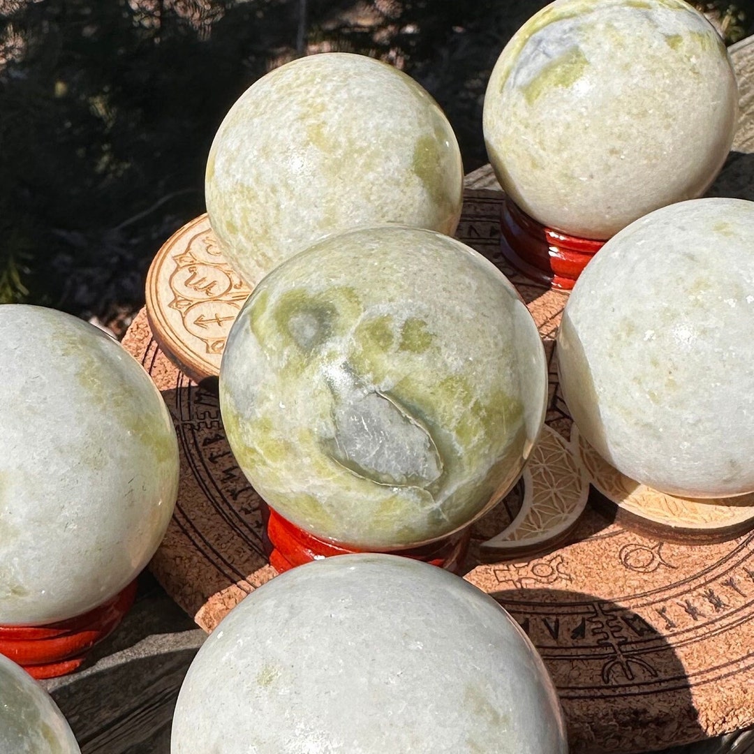 Green Jade Spheres Harmony and Serenity - Etsy