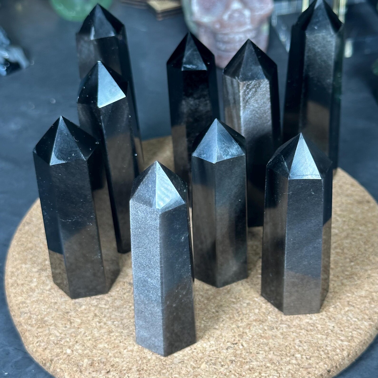 Mystical Silver Obsidian Towers – Protection, Clarity & Inner Strength ...