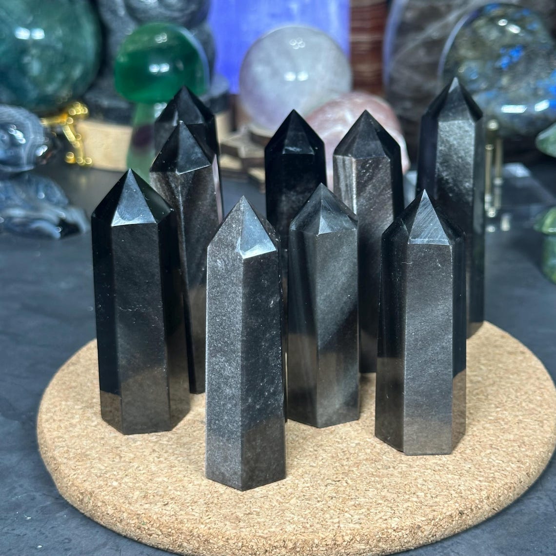Mystical Silver Obsidian Towers – Protection, Clarity & Inner Strength ...