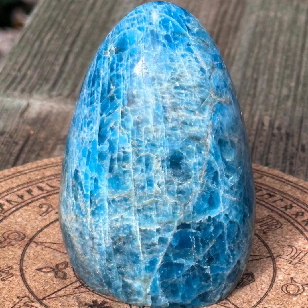 Captivating Blue Apatite Freeform - Natural Beauty in Crystal Form - Etsy