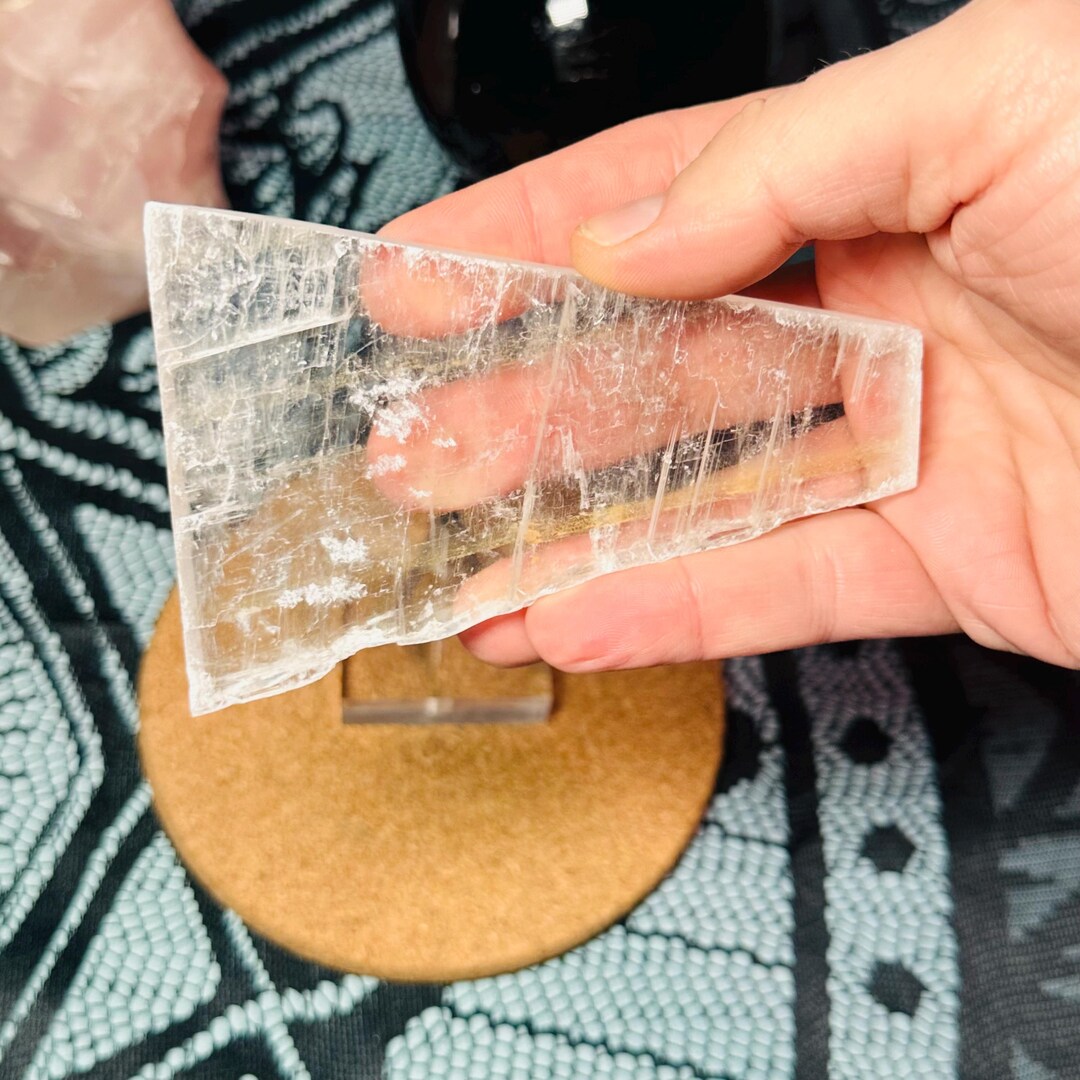 Transparent Selenite Slab — Crystal Charging Plate for Purification ...