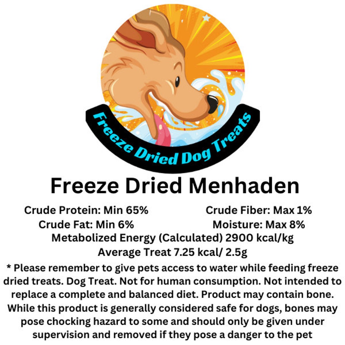 Freeze Dried Menhaden 10 Pack (1oz) or 20pack (2oz) - Etsy