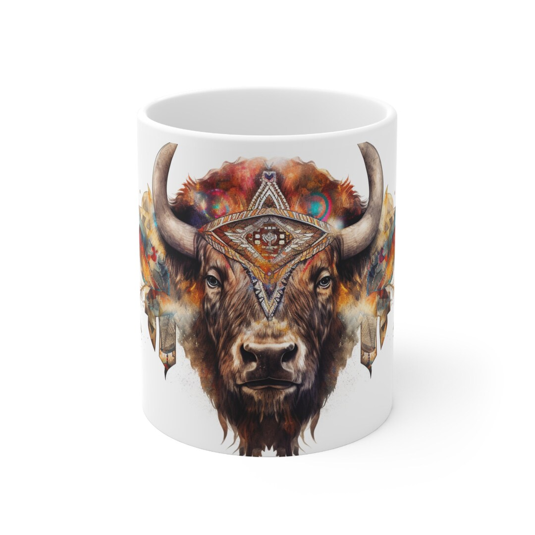 Power Animal Spirit Animal Bison Buffalo Ceramic Mug; Buffalo Mug ...