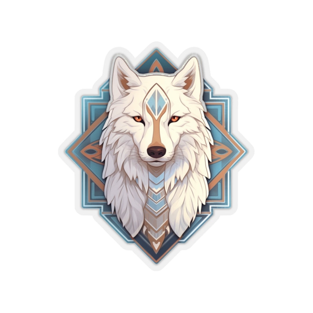 Wolf Stickers, White Wolf Stickers; Spirit Animal Power Animal Sticker ...