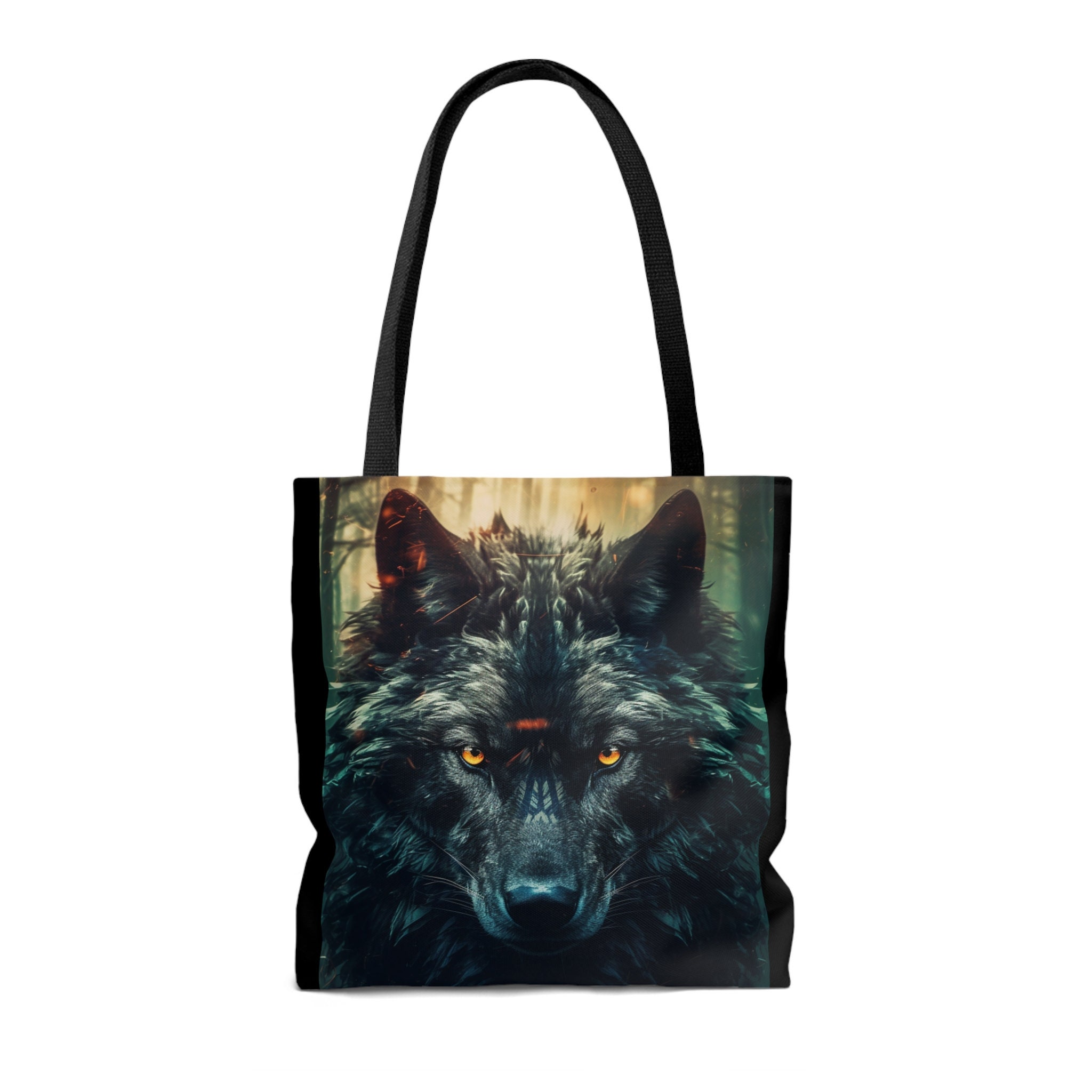 Wolf Bag, Wolf Tote Bag, Spirit Animal Power Animal Black Wolf Bag - Etsy