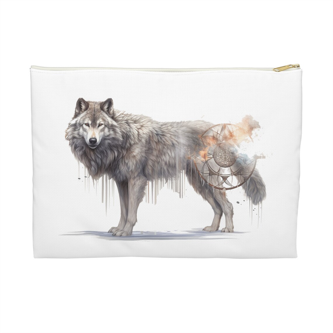 Wolf Pouch, Wolf Accessory Purse, Spirit Animal Power Animal Wolf Print ...