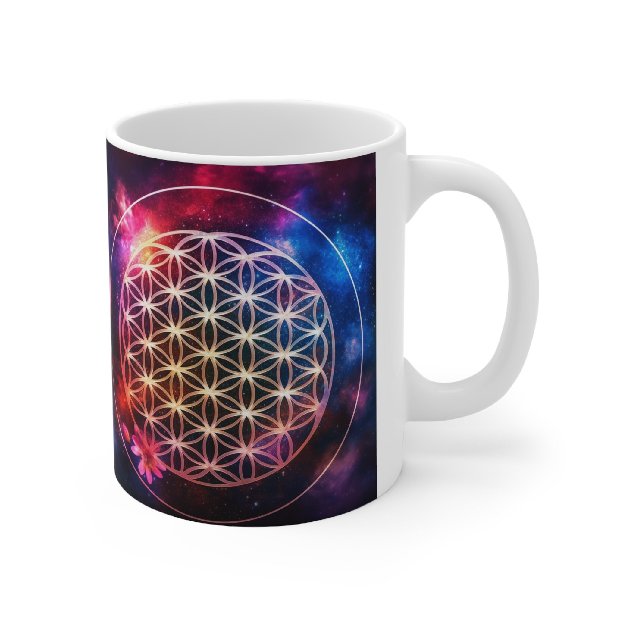Sacred Geometry Mug, Flower of Life Ceramic Mug Meditation Mug - Etsy