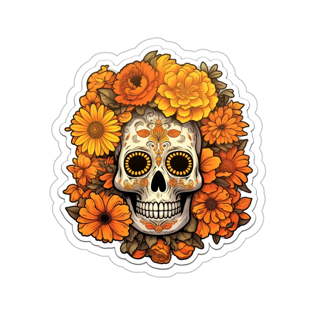 Dia De Los Muertos Stickers,day of the Dead Stickers,skull Art,mexico ...