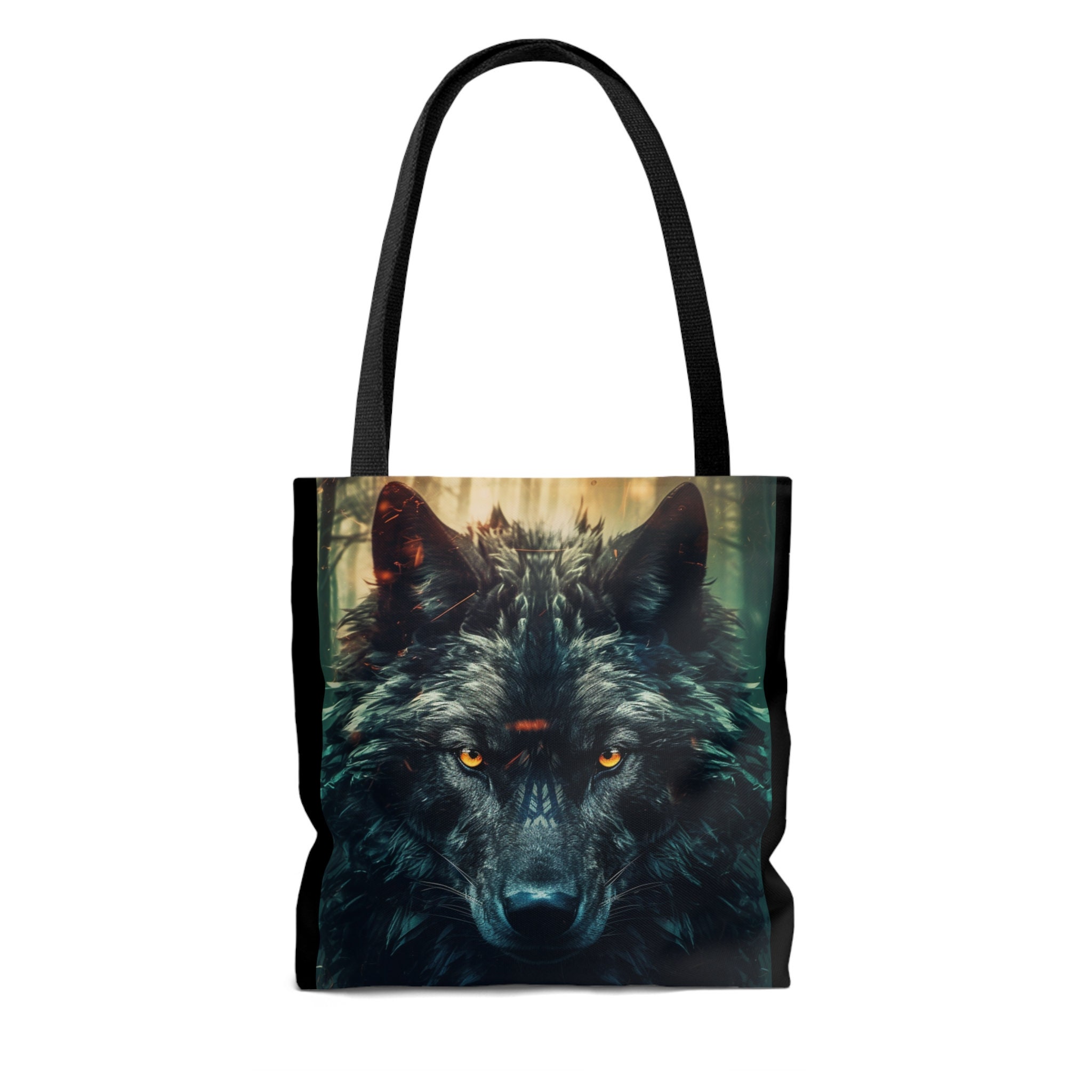 Wolf Bag, Wolf Tote Bag, Spirit Animal Power Animal Black Wolf Bag - Etsy