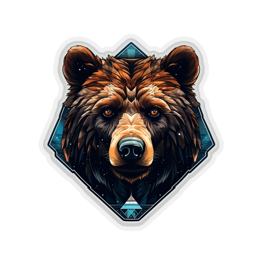 Bear Sticker Spirit Animal Sticker Grizzly Bear Decal - Etsy