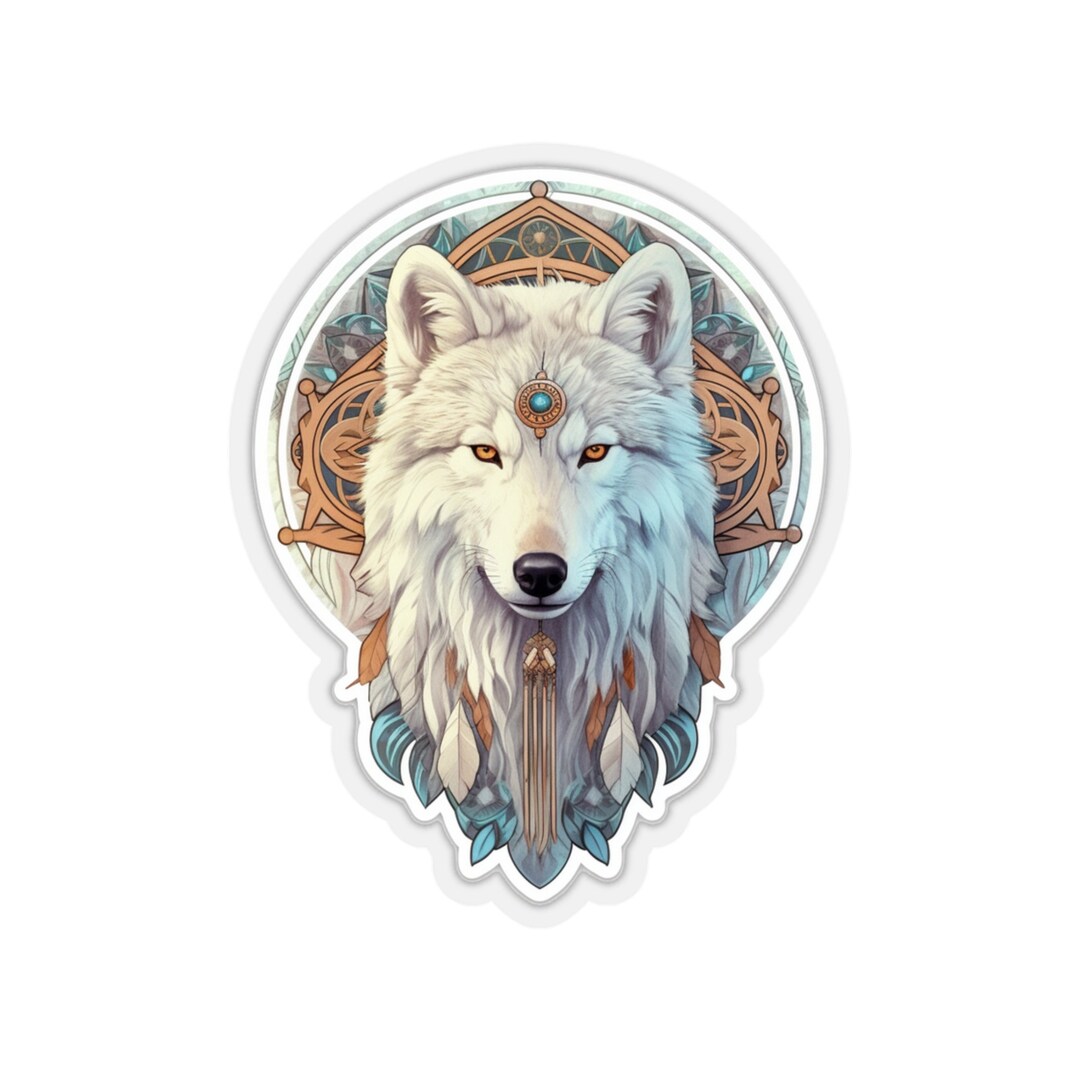 Wolf Stickers, White Wolf Stickers; Spirit Animal Power Animal Sticker ...