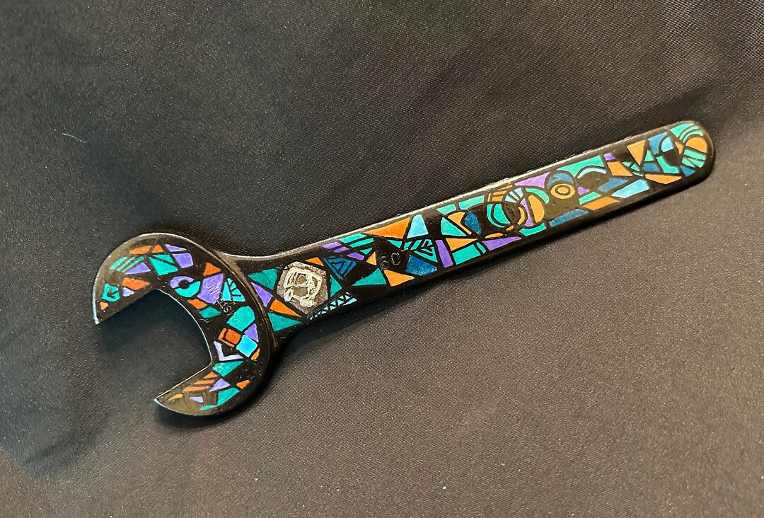 Vintage Armstrong Wrench: Hand-painted Abstract Art Tool - Etsy