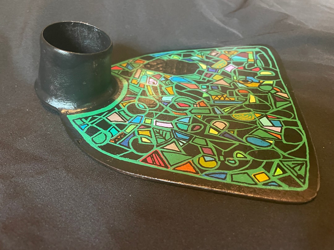 Vintage Hoe Hand Painted Metal Abstract Old Antique Upcycled Tool ...