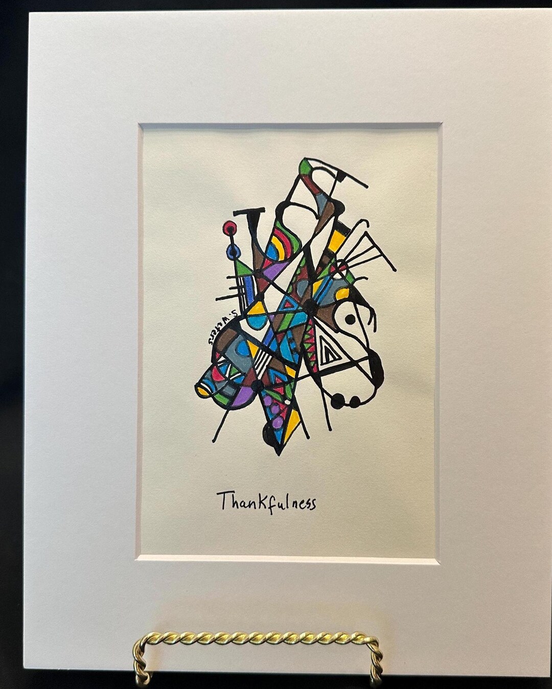 Unique Abstract Word THANKFULNESS Design Hand Drawn Illustration ...