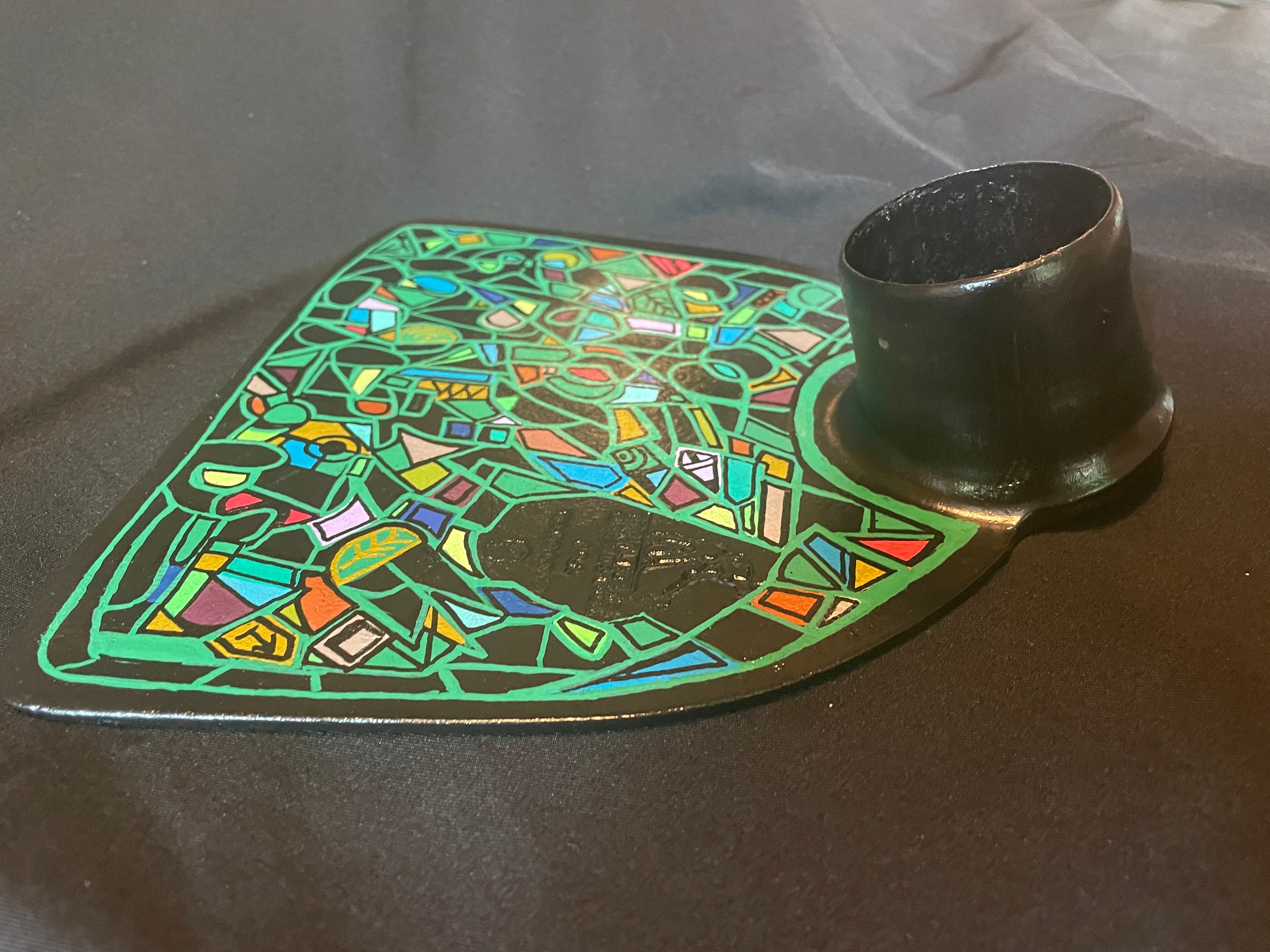 Vintage Hoe Hand Painted Metal Abstract Old Antique Upcycled Tool ...