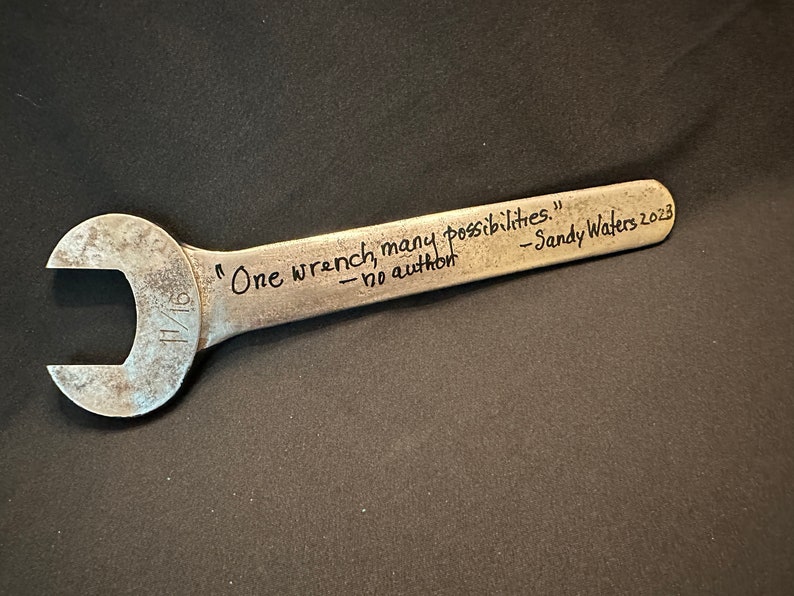 Vintage Armstrong Wrench Hand Painted Metal Mechanic Construction ...