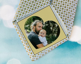 Dad Tie Label PHOTO ONLY, Heart Picture Tie Patch, Father of the Bride ...