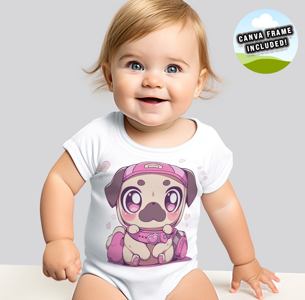 Girl Babygrow Mockup PSD Babygrow Mockup Babygrow Canva - Etsy