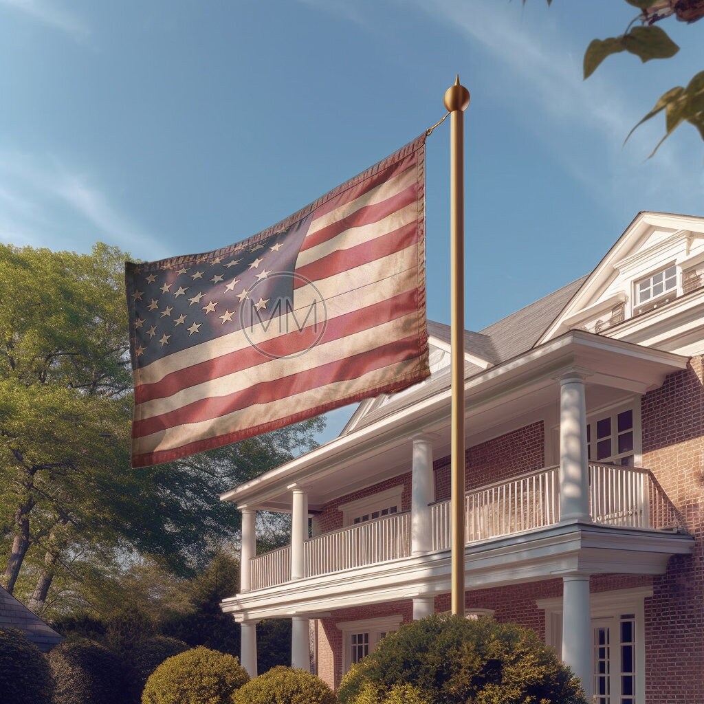 House Flag Mockup Patriotic Flag Mockup Flag Mockup Digital PSD Flag ...
