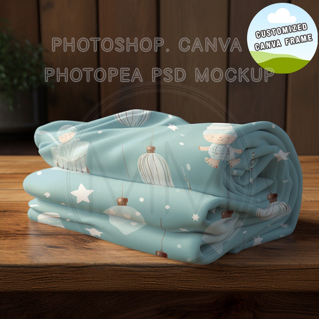 Folded Blanket Mockup PSD Blanket Mockup Smart Object Blanket Mockup ...