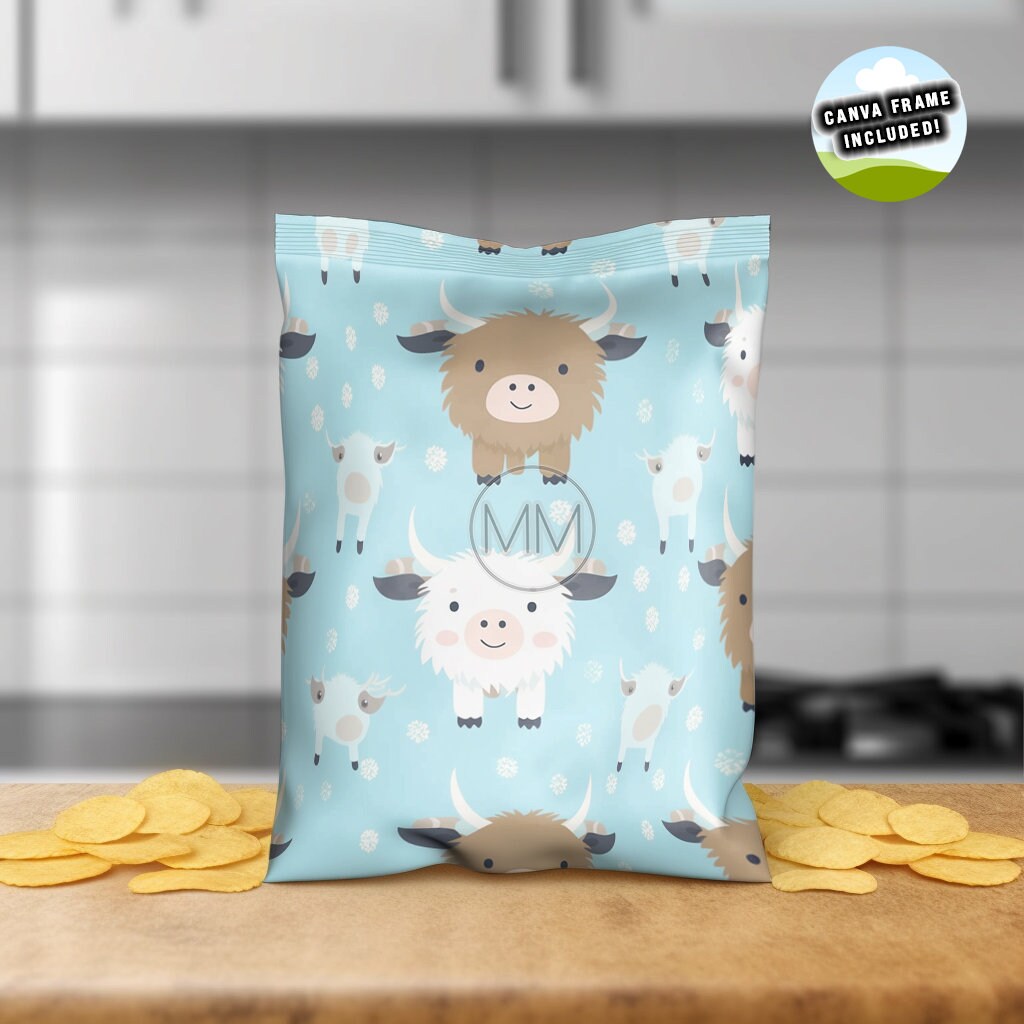 Potato Chip Bag Mockup PSD Mockup Chip Bag Canva Potato Chip Template ...