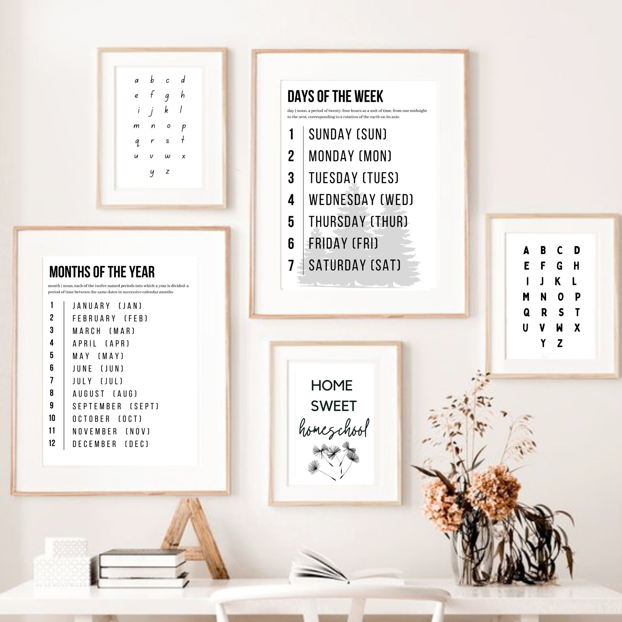 Months of the Year Poster by the Peaceful Forest Academy - Etsy