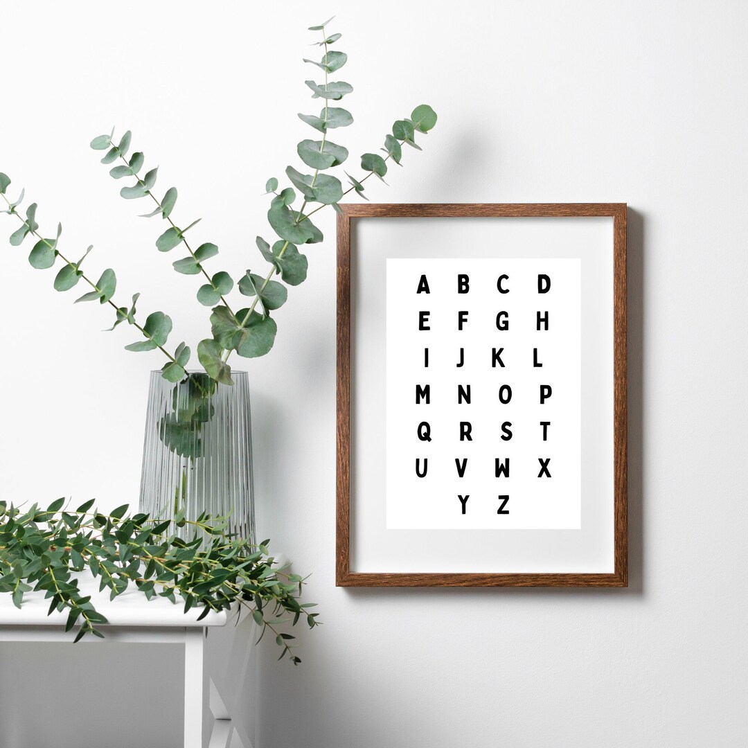 Upper-case Alphabet Poster by the Peaceful Forest Academy - Etsy