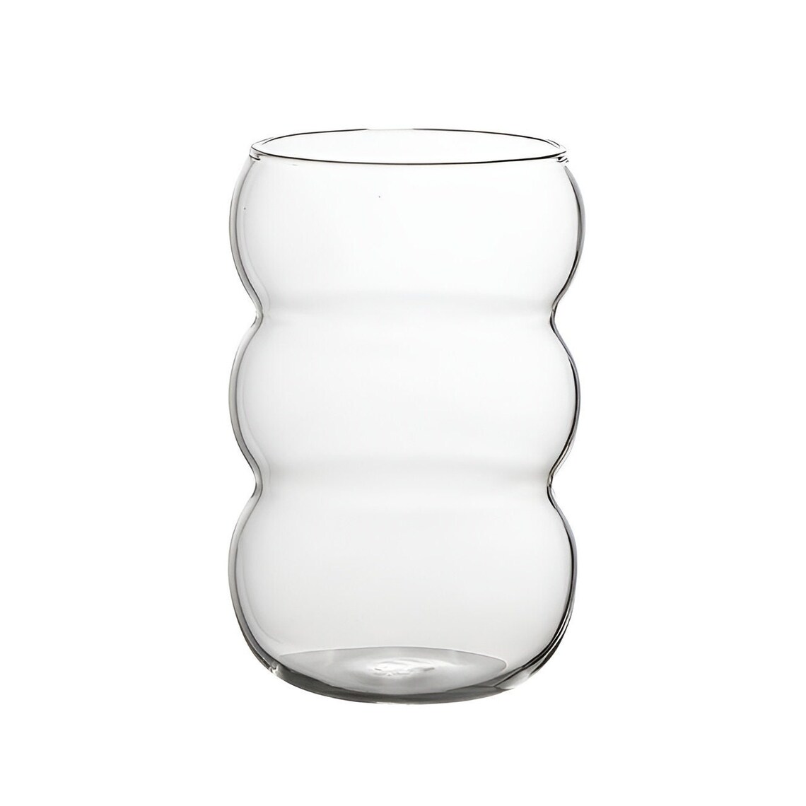 Wavy Handmade Korean Glass Cup for Iced Coffee, Juice, and More ...