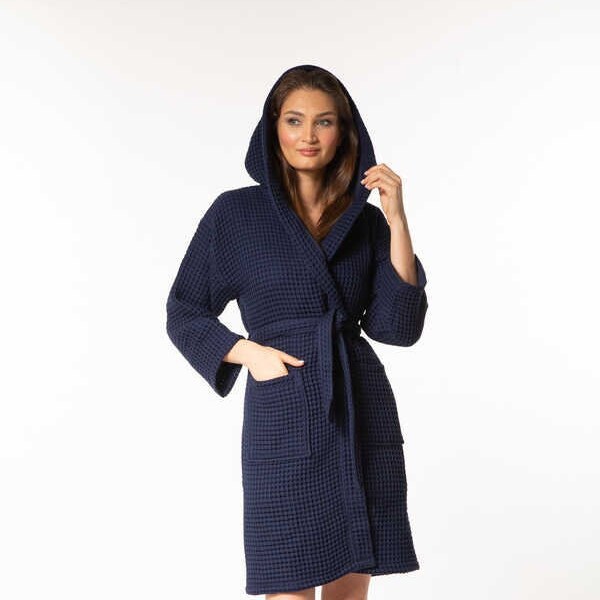 Navy Waffle Robe - Etsy