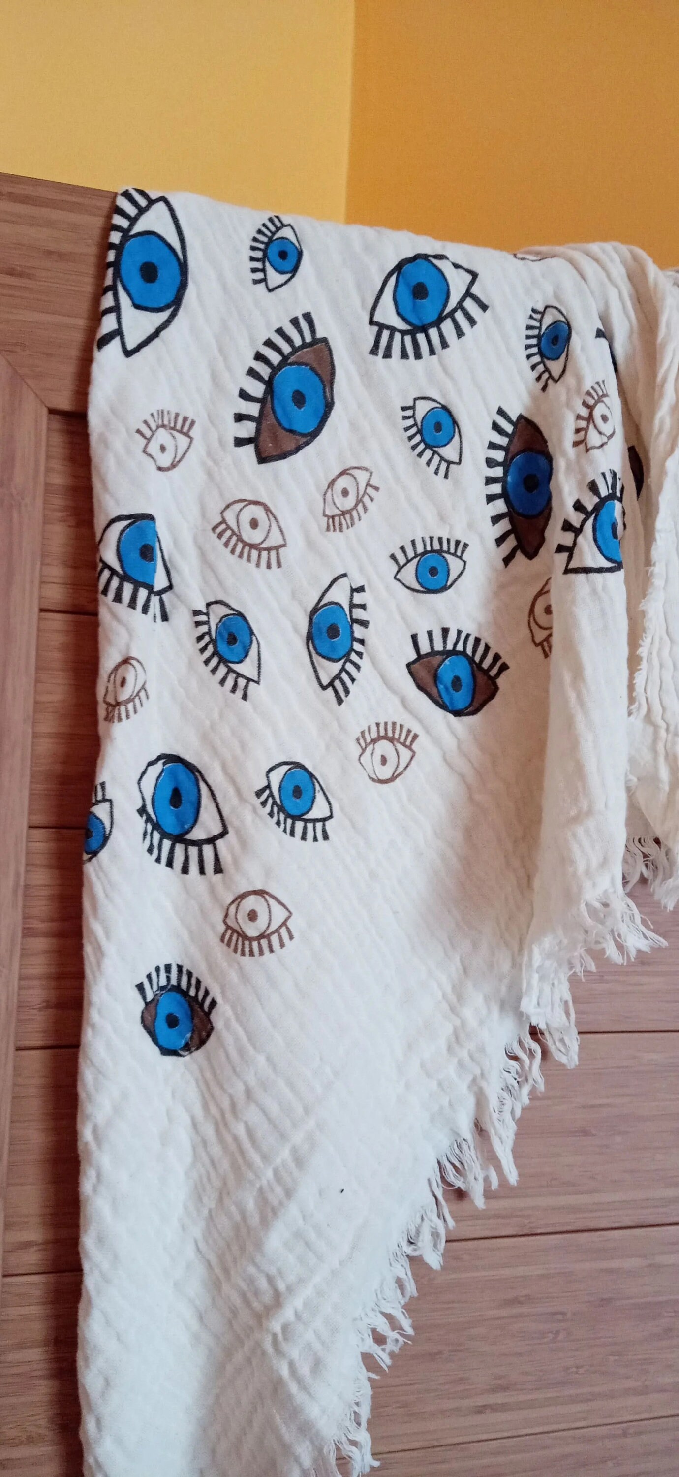 Handmade Evil Eye Kimono, Boho Festival Kimono, Ethnic Caftan, Boho ...