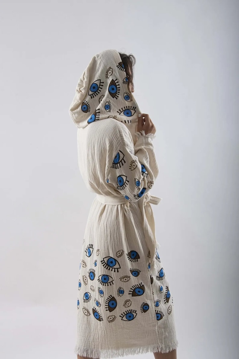 Handmade Evil Eye Kimono, Boho Festival Kimono, Ethnic Caftan, Boho ...