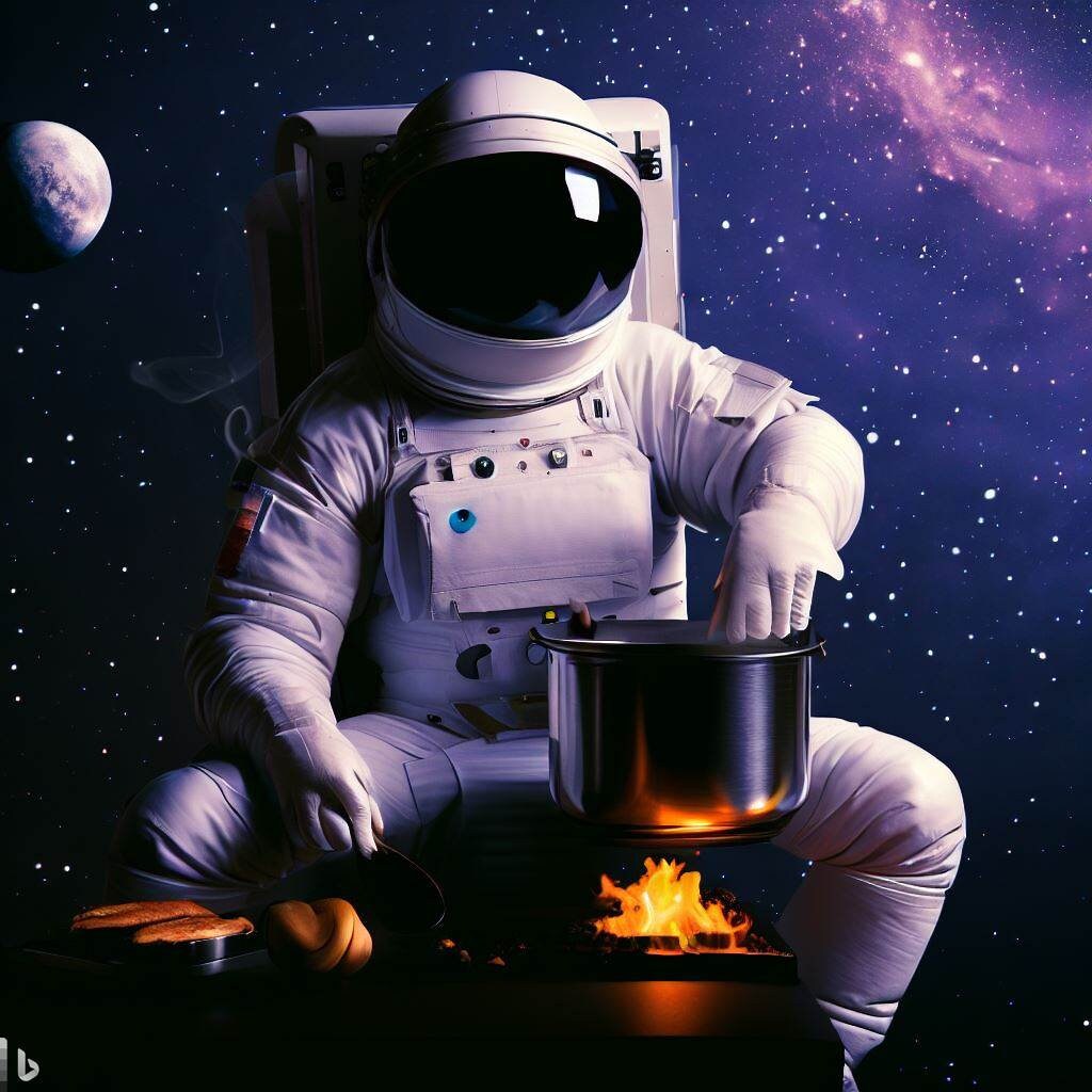Astronaut Cooking in the Space - Etsy