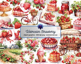 Watercolor Strawberry Jam Clipart Png, Strawberry Clipart, Jam Jar ...